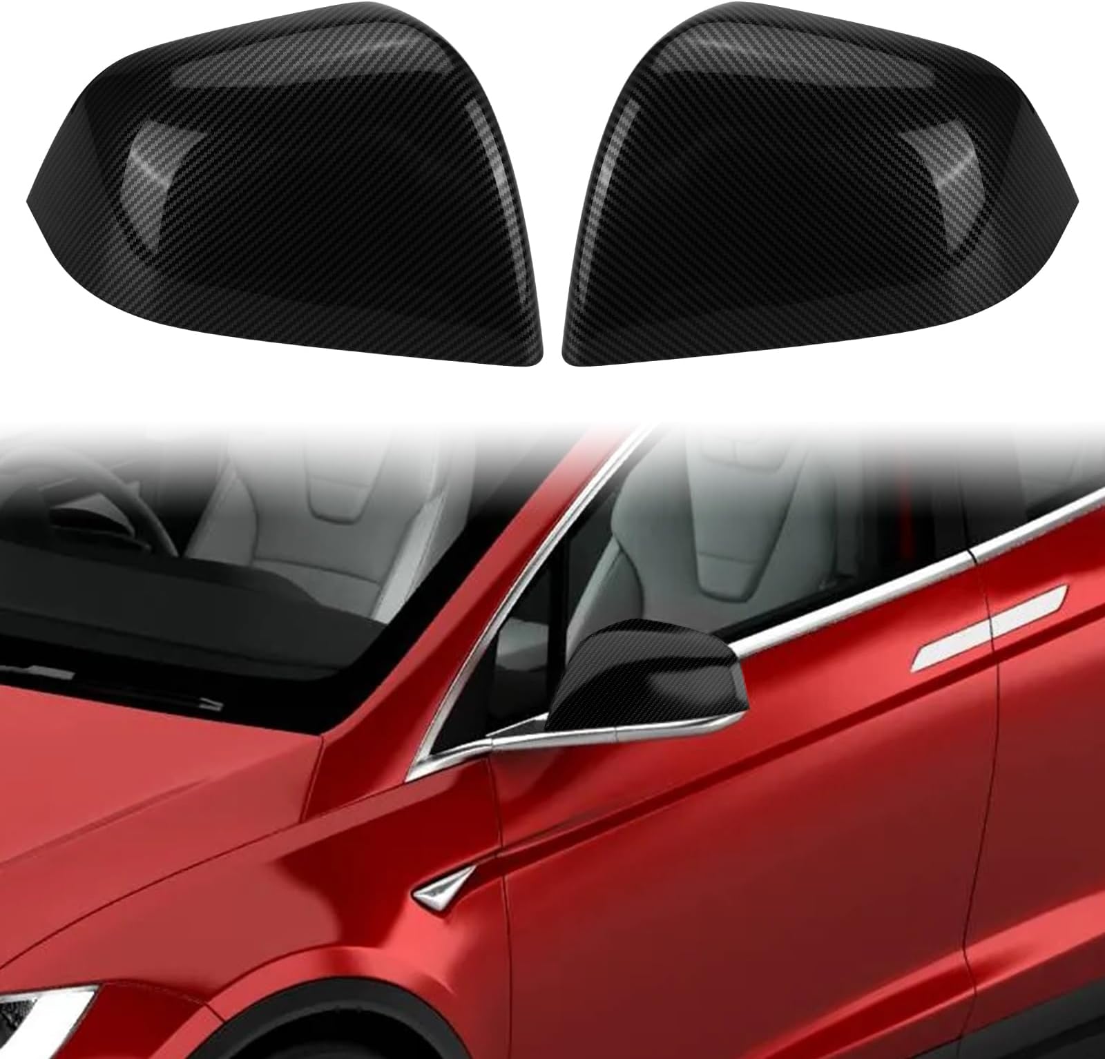 Amazon.com: Oubolun Side Mirror Cover for Tesla Car Exterior ...