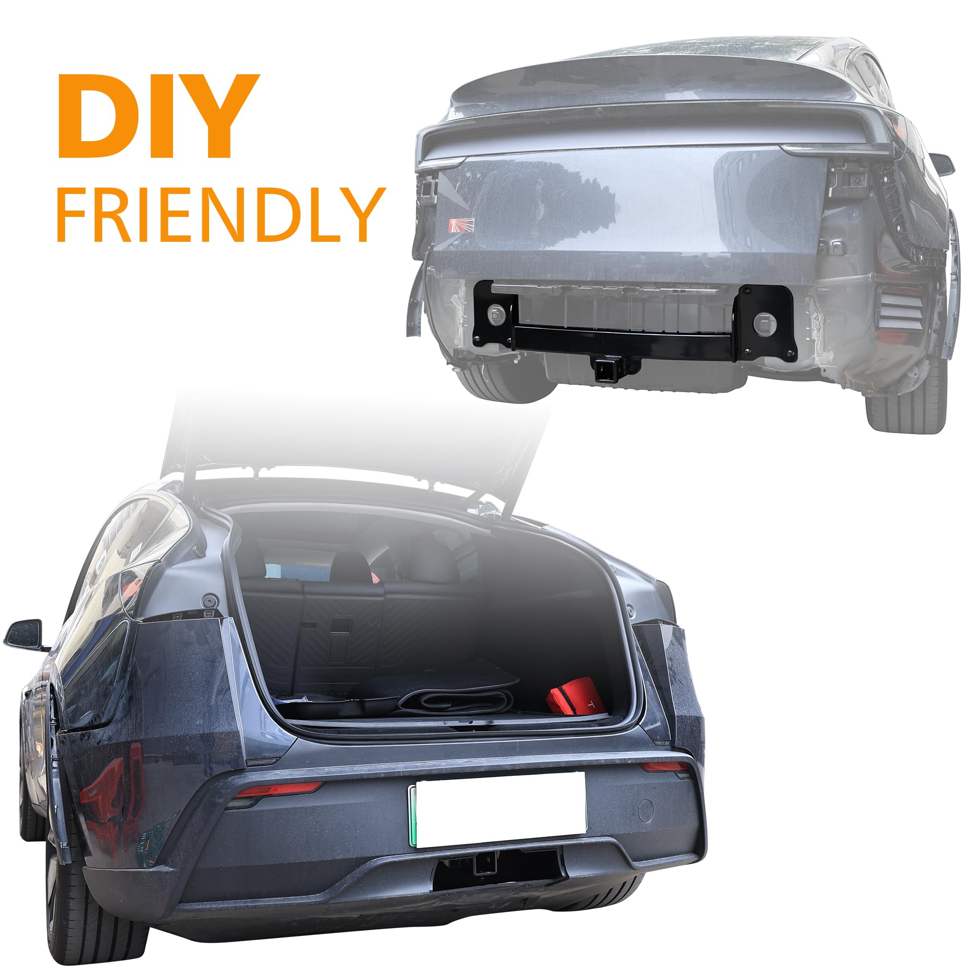 Snapklik.com : Tesla Model Y Rear Trailer Hitch Tow Hook Receiver Tow ...