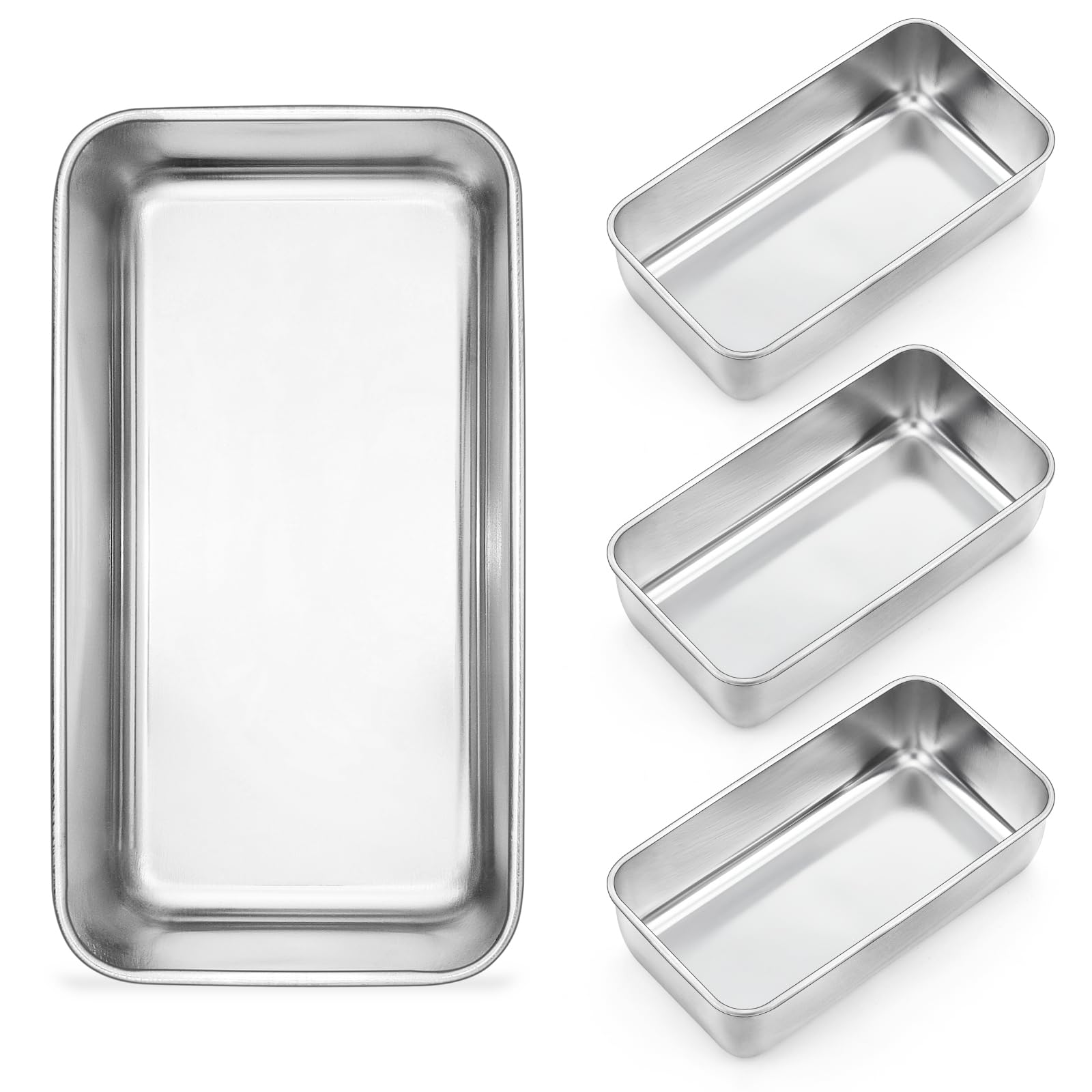Amazon.com: Onader 9 x 5 Inch Bread Loaf Pans Stainless Steel Deep ...