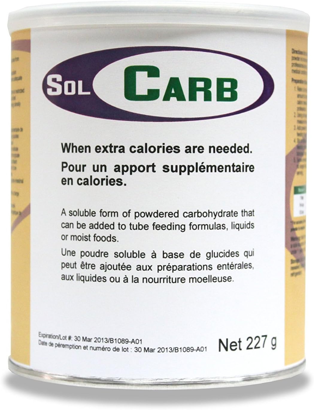 Solace Nutrition - Pó SolCarb SY7001EA 454g - Suplemento Energético em ...
