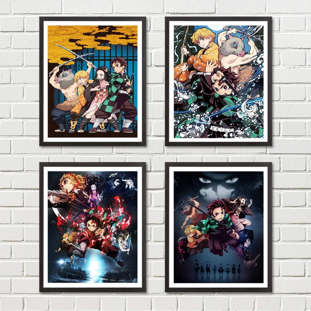 Japanese Manga Demon Slayer: Kimetsu no Yaiba Canvas Prints 8 x 10 ...