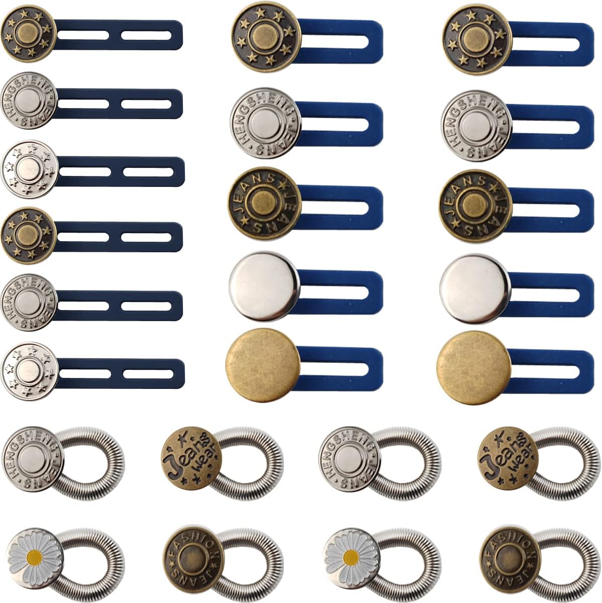 Amazon.com: Prasacco 8 Pieces Elastic Waist Extenders for Pants ...