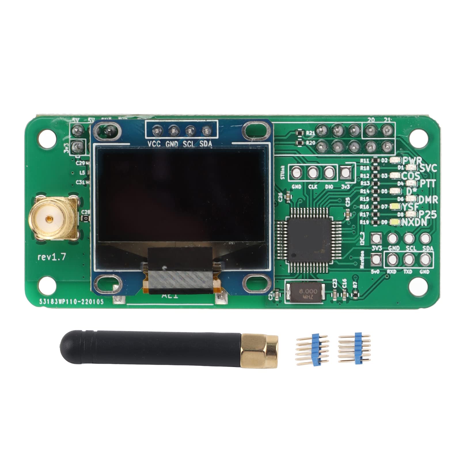 Amazon.com: UHF VHF UV MMDVM Hotspot Module Kit SMA Interface LED ...