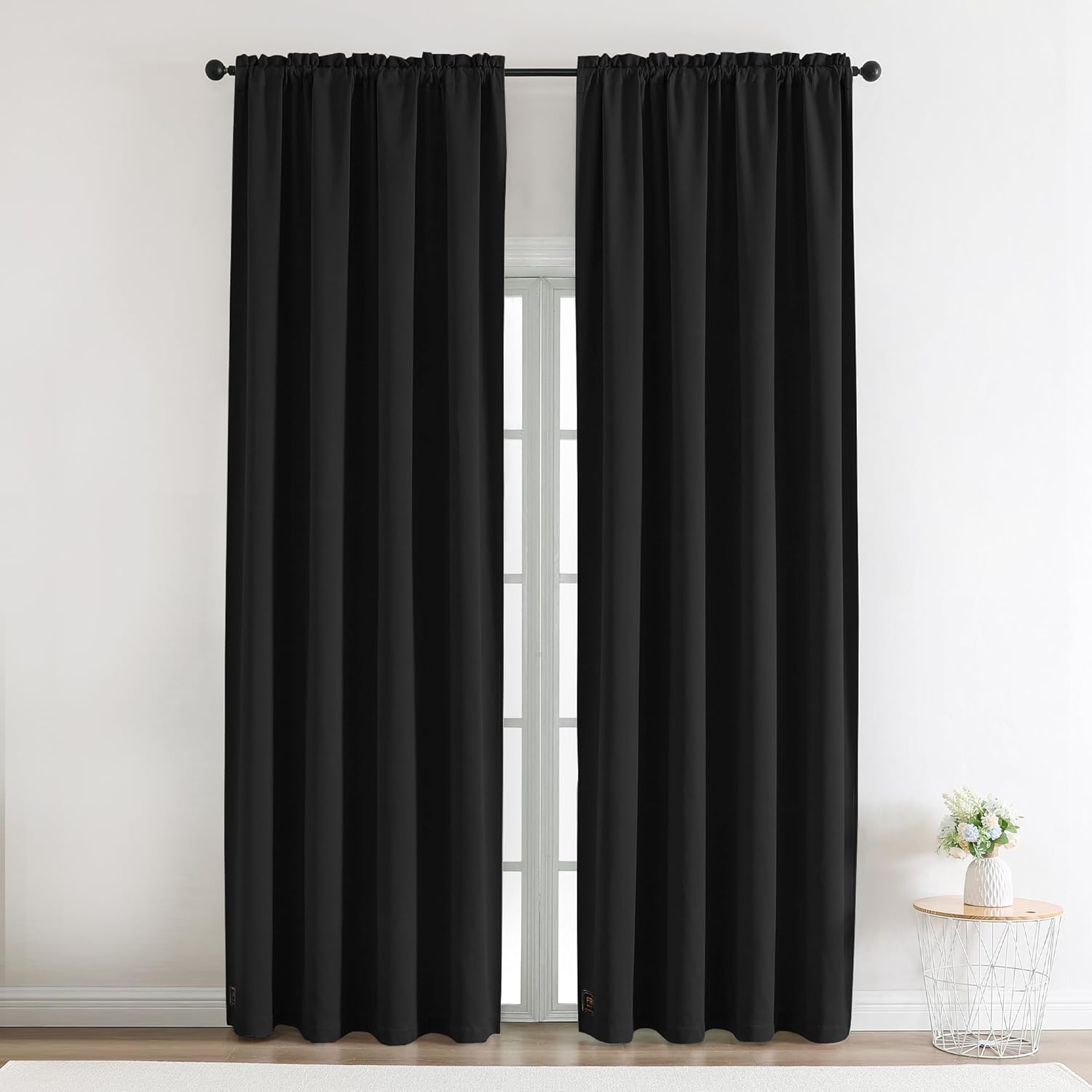 Amazon.com: Phating Fire Retardant Blackout Curtains,Rod Pocket Flame ...