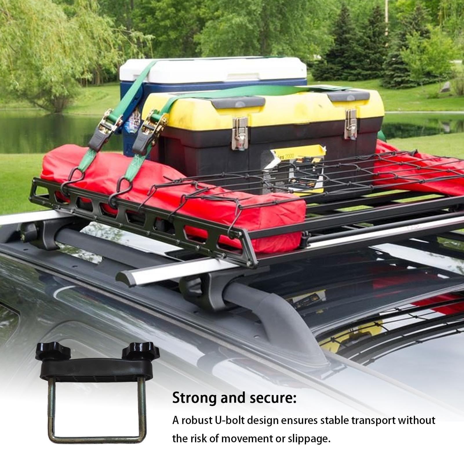 Rooftop Cargo Carrier With U Bolt Mounting Mockins 260 Lbs. Capacity
