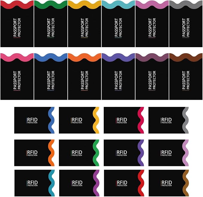 Amazon.com: 36 Pieces RFID Blocking Sleeves Include 24 Credit Card ...