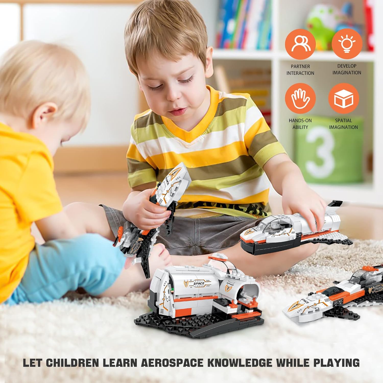 Buy STEM 3 in 1 Space Building Sets Compatible with Lego City Space ...