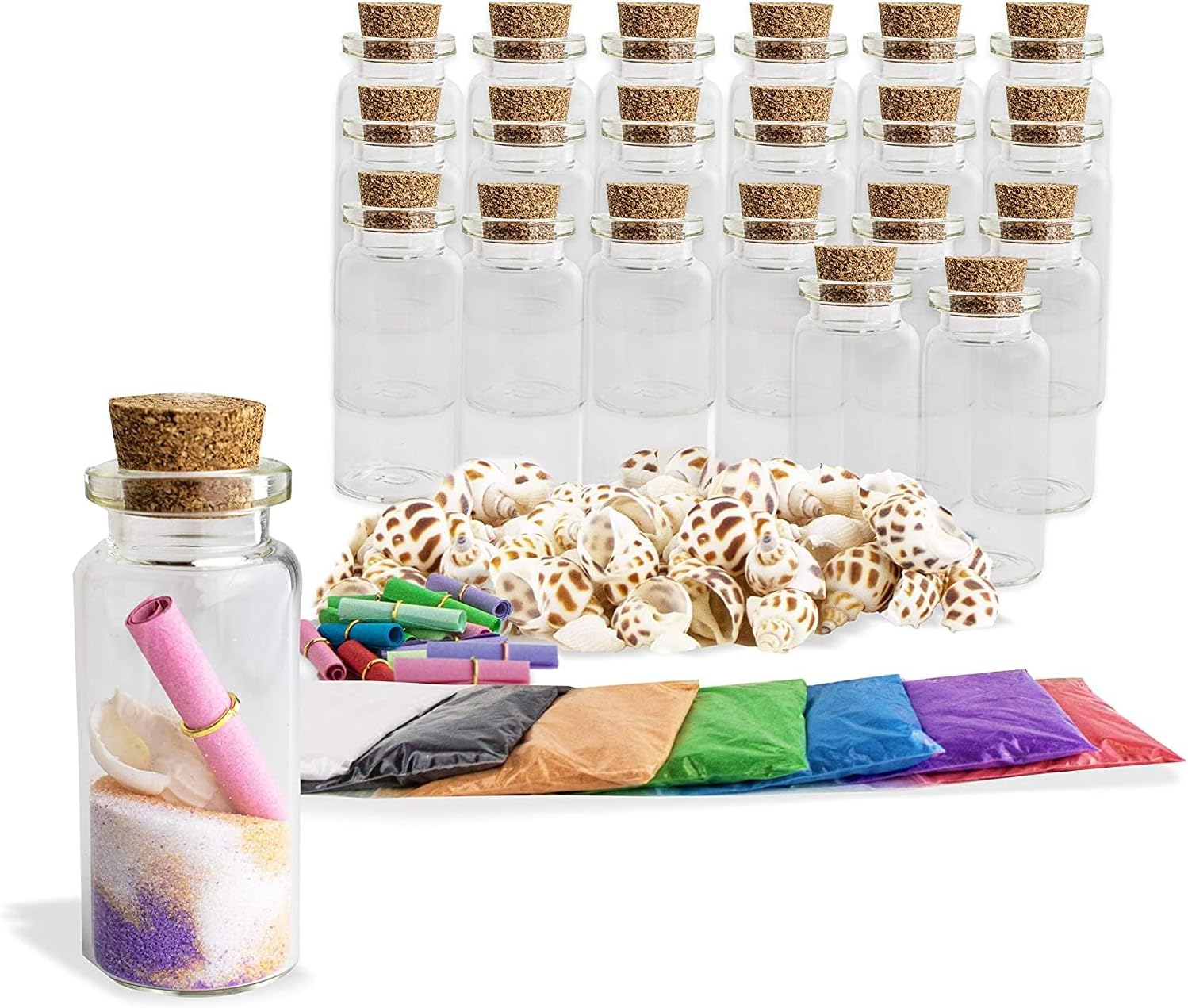 Amazon.com: Upper Midland Products Sand Art Wishing Bottles, Bulk Sand ...
