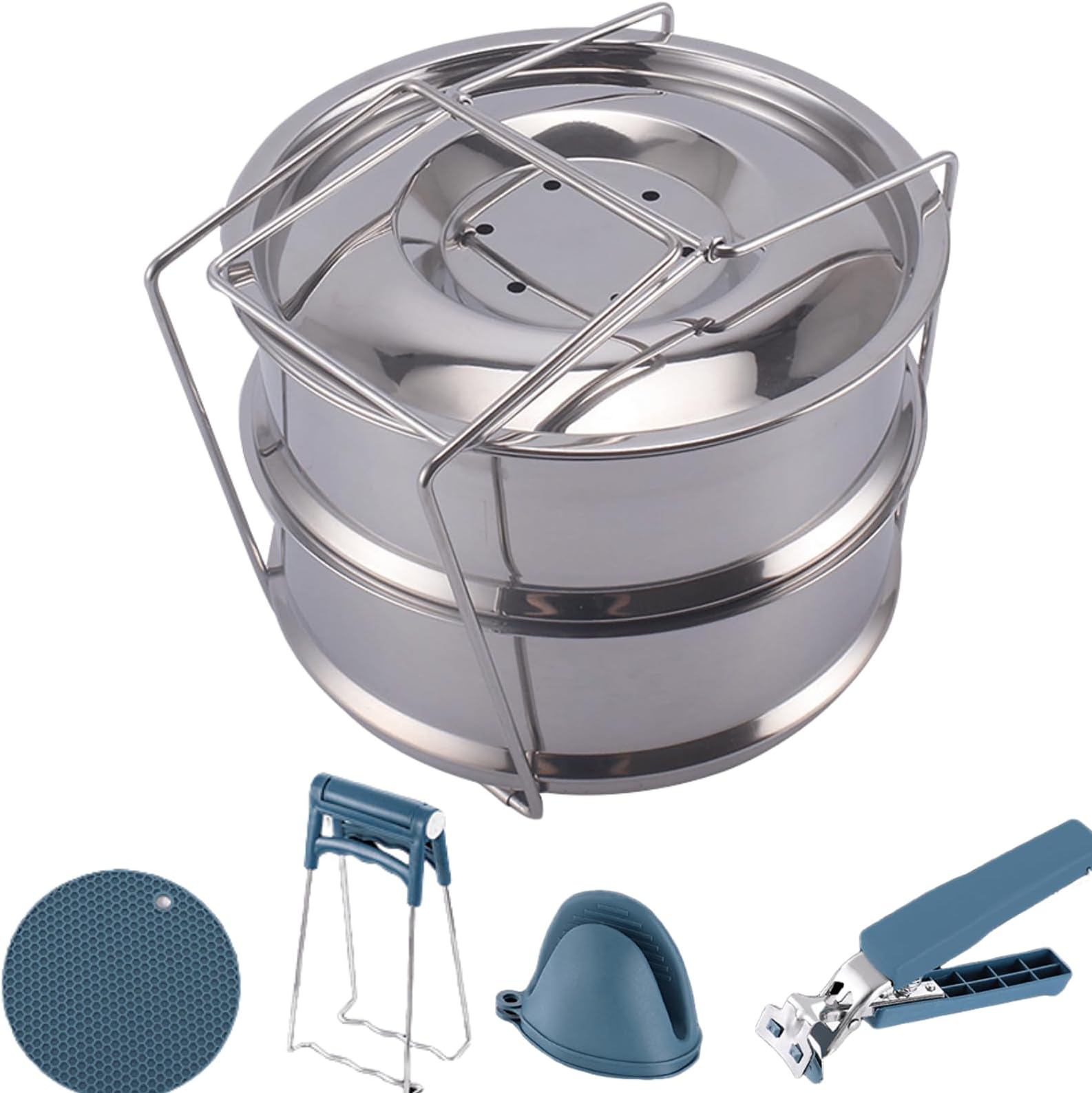 Amazon.com: Stackable Stainless Steel Insert Pans - 6QT- Inserts for ...