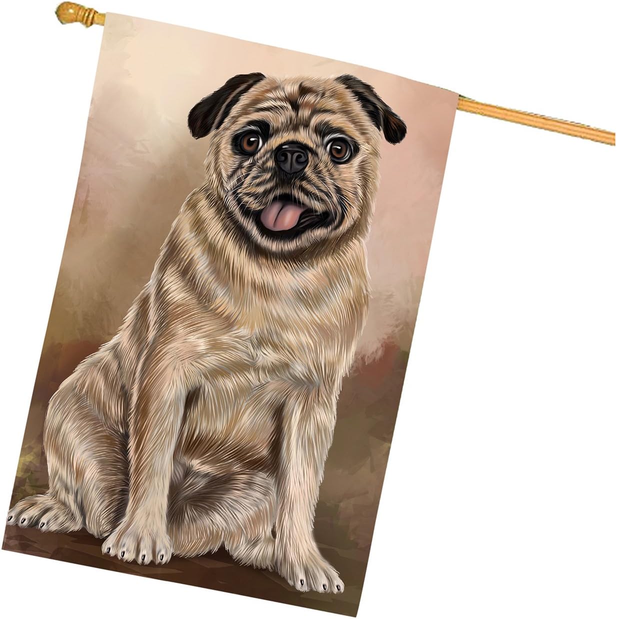 Amazon.com : Pugs Dog House Flag - Premium Quality Home Outdoor Yard ...