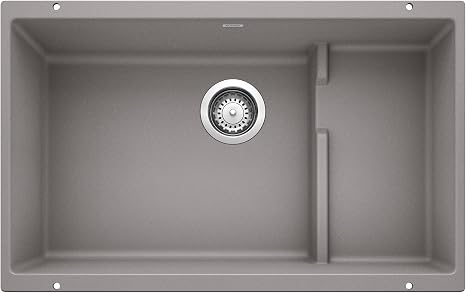 BLANCO, Metallic Gray 519452 PRECIS CASCADE SILGRANIT Undermount ...