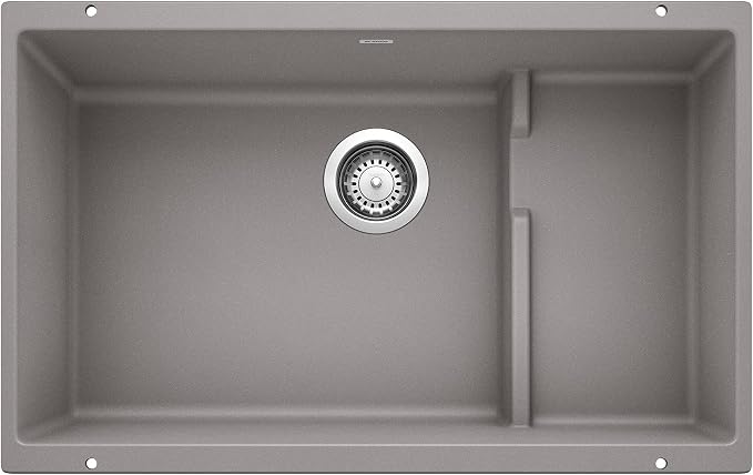 BLANCO, Metallic Gray 519452 PRECIS CASCADE SILGRANIT Undermount ...
