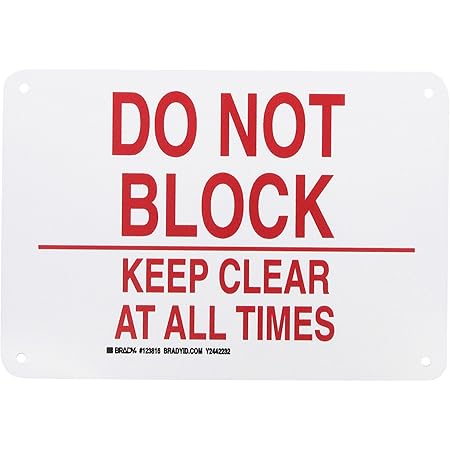 Amazon.com: OSHA Notice Signs - Do Not Block Sign | Extremely Durable ...