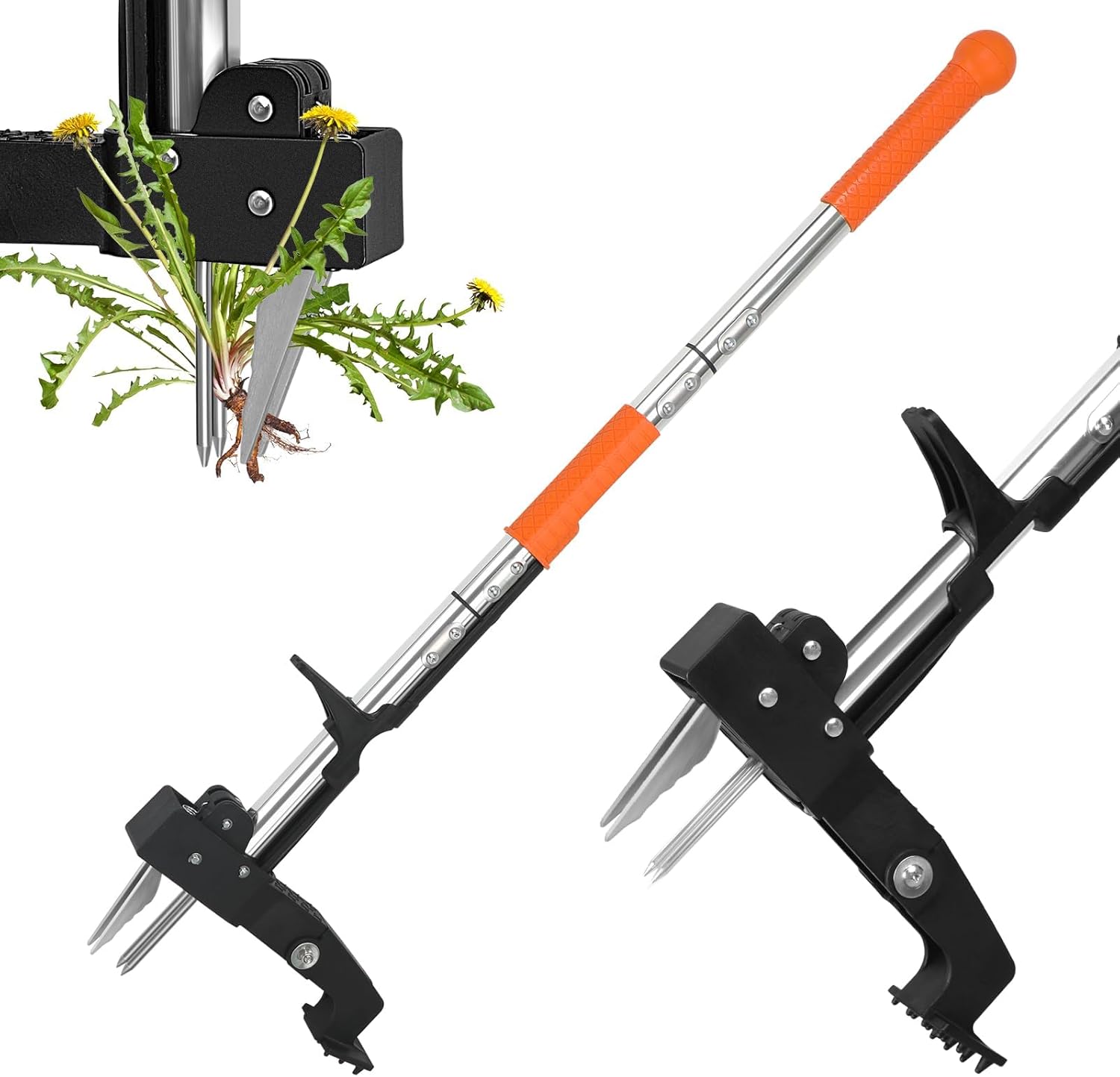 Amazon.com : SHANTRA Weed Puller Tool, 4-Claw Stand Up Weed Puller Tool ...