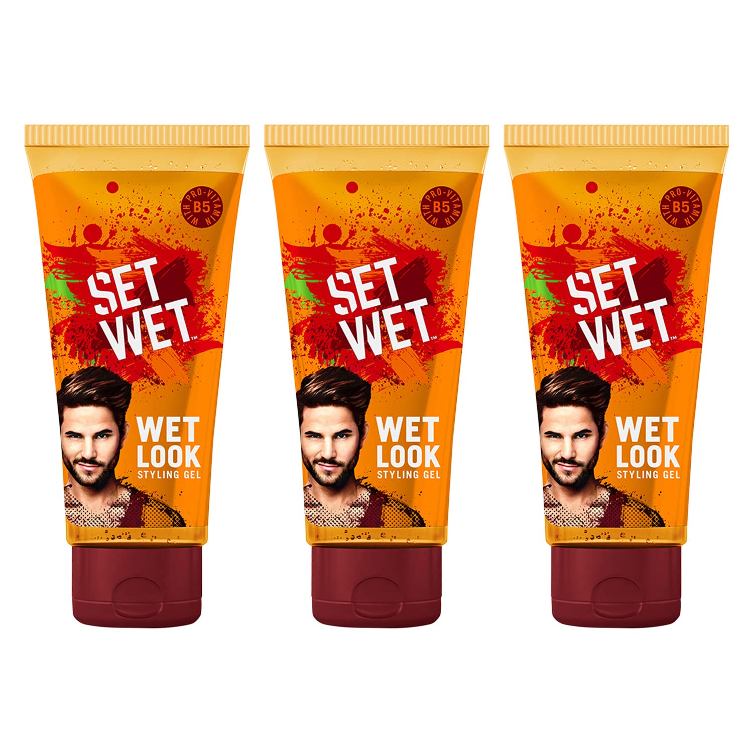 Buy Set Wet Hair Gel Wet look 100 ml ( Pack of 3) Online at Low Prices ...