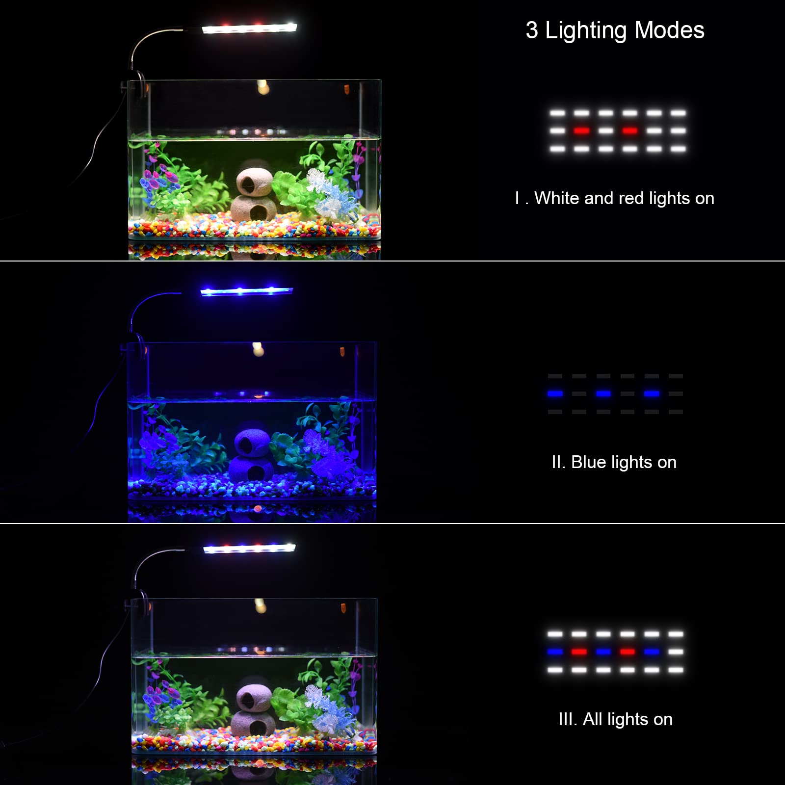 Snapklik.com : Aquarium Light For Fish Tank Clip On LED Fish Tank Light ...