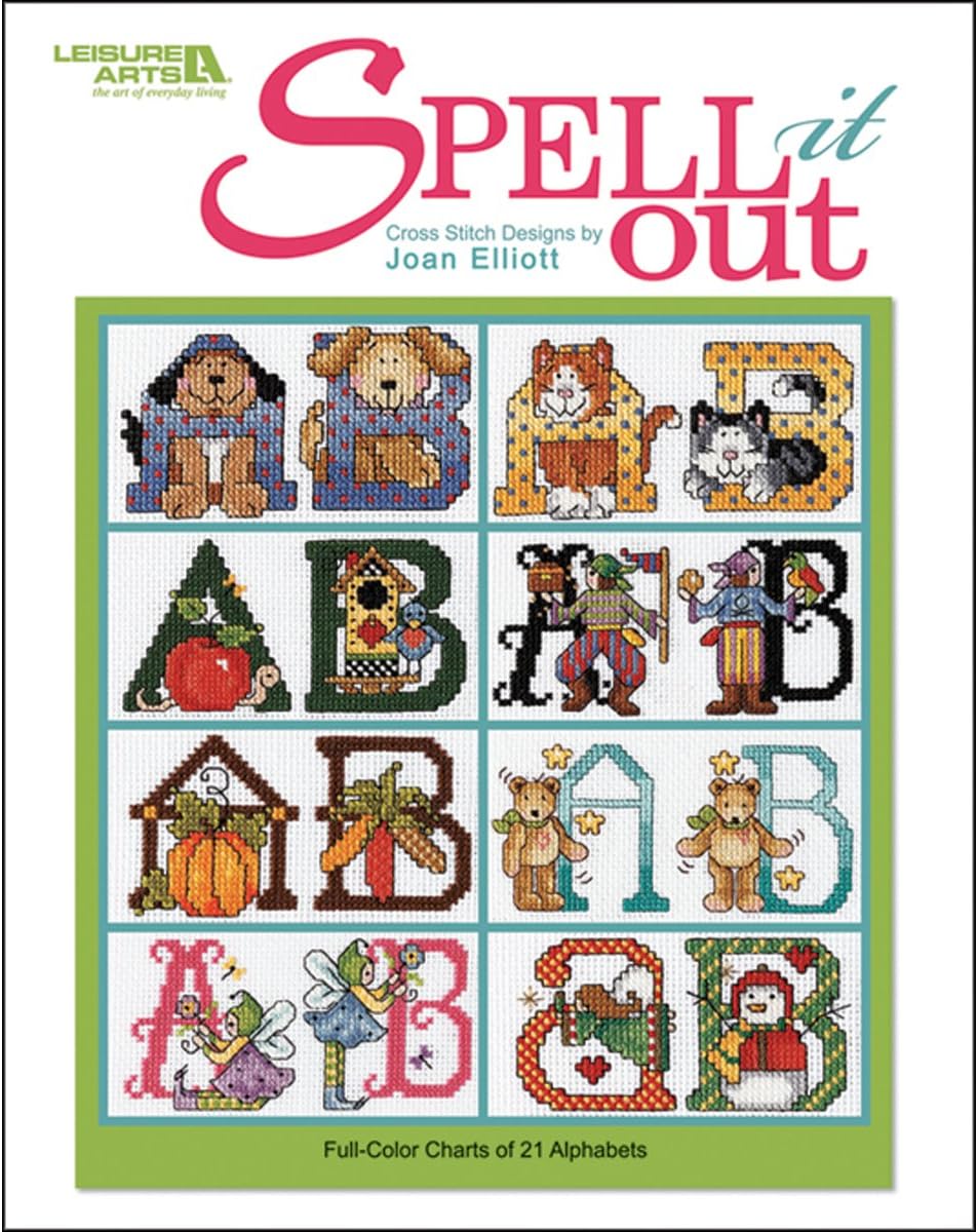 Amazon.com: Leisure Arts Spell it Out Cross Stitch Kit