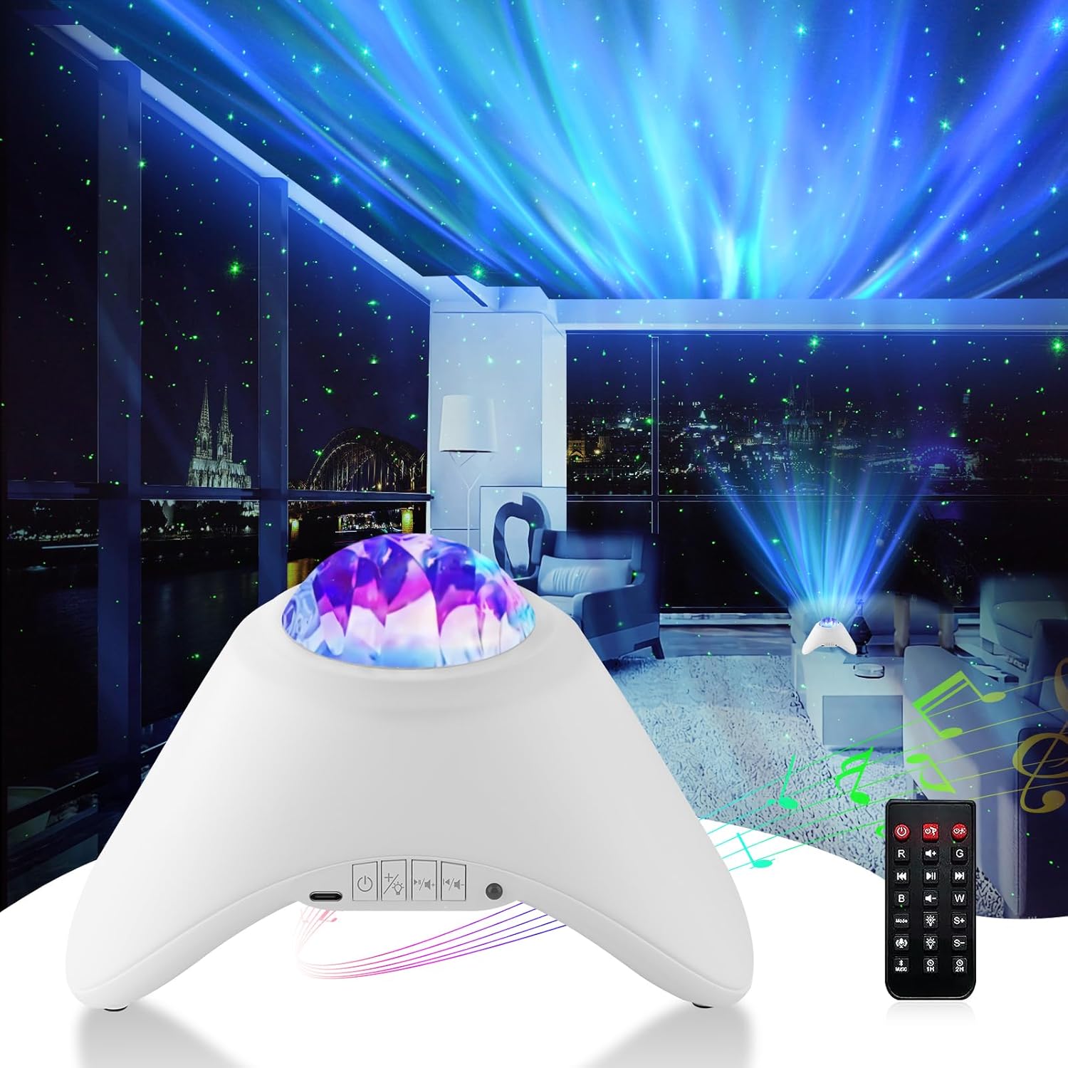 Fulkeley Star Projector Galaxy Lights for Bedroom,Bluetooth Speaker and ...