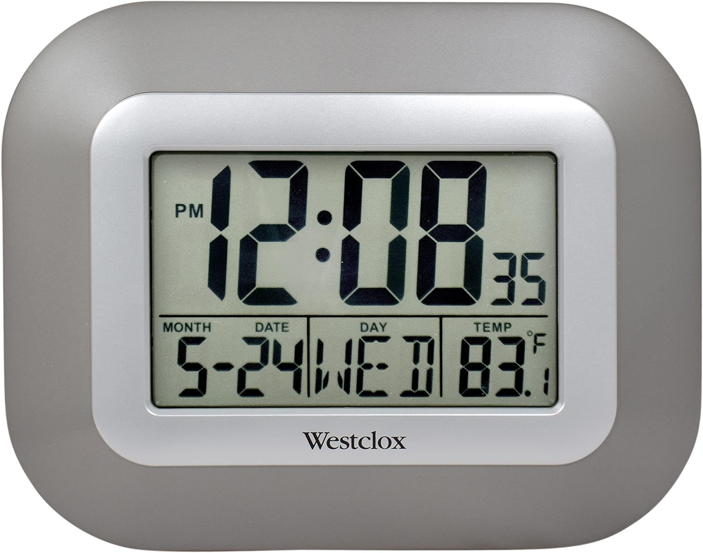 Amazon.com: Westclox Large Digital Wall Clock Battery Operated Large ...