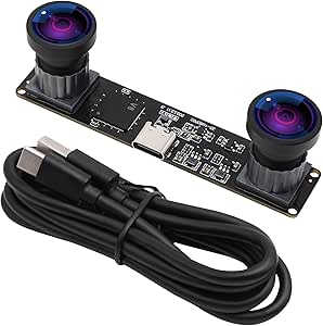 Amazon.com: Webcamera_usb 4MP 雙鏡頭 USB 相機模組同步 雙目網路攝影機板 高速 1080P 60fps ...