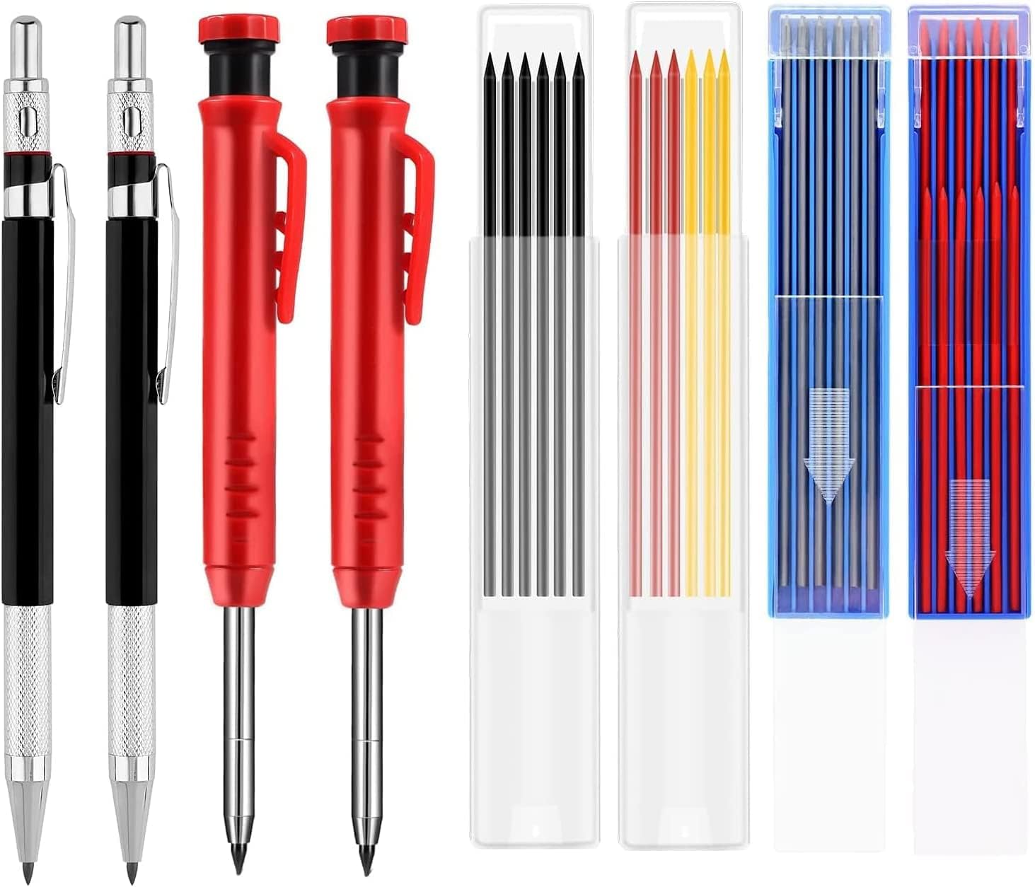 Amazon.com: 40 PCS Solid Carpenter Pencils Kit - 2 Deep Hole Pencils ...