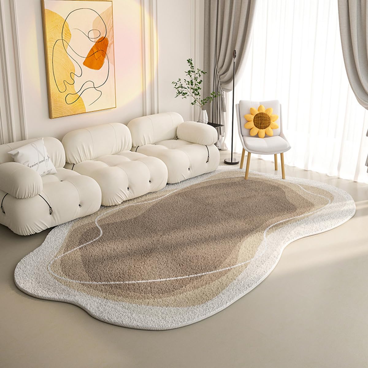 Amazon.com: Minimalist Modern Abstract Irregular Shaped Living Room ...