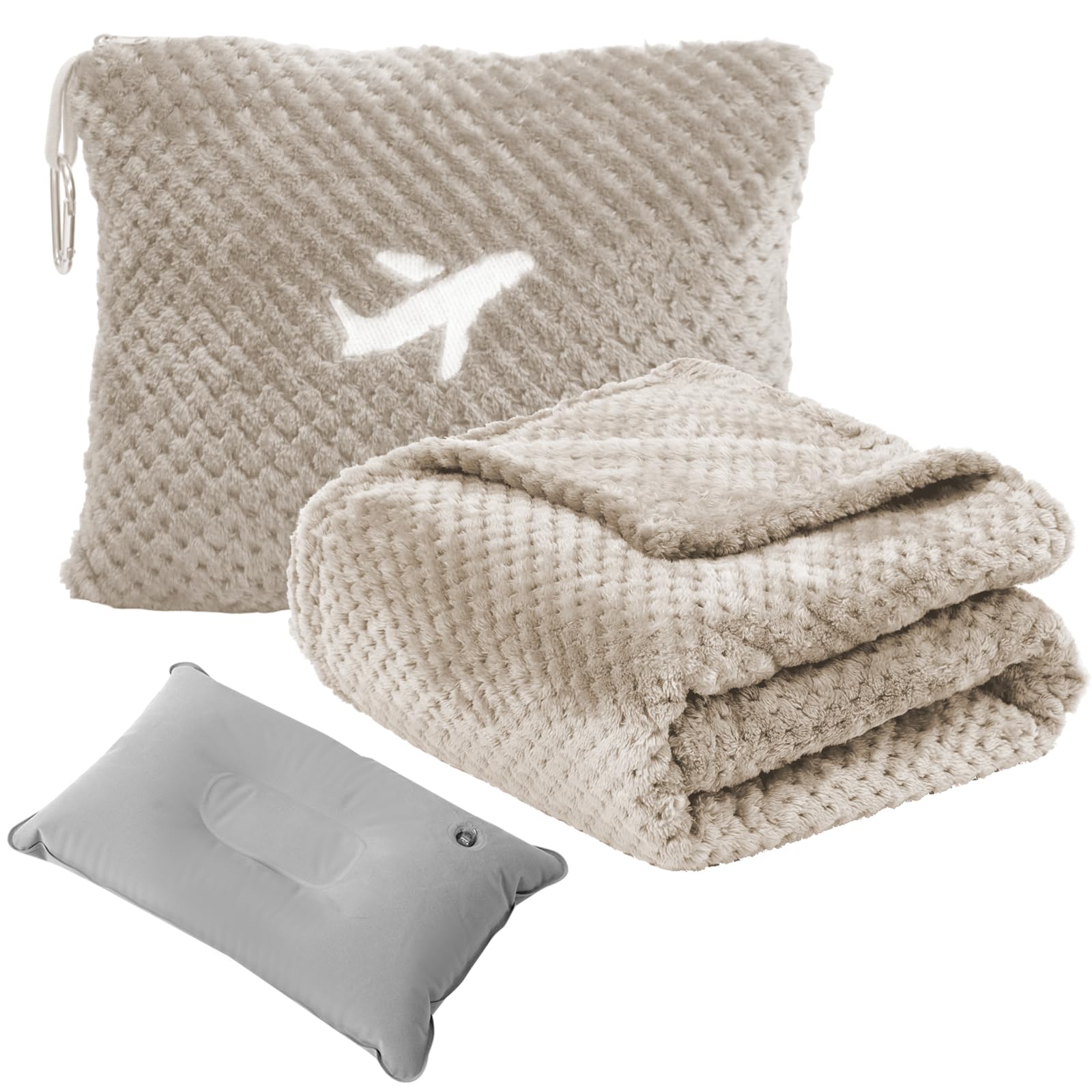 Amazon.com: Nenolix Travel Blanket Airplane Compact with Bag, Travel ...