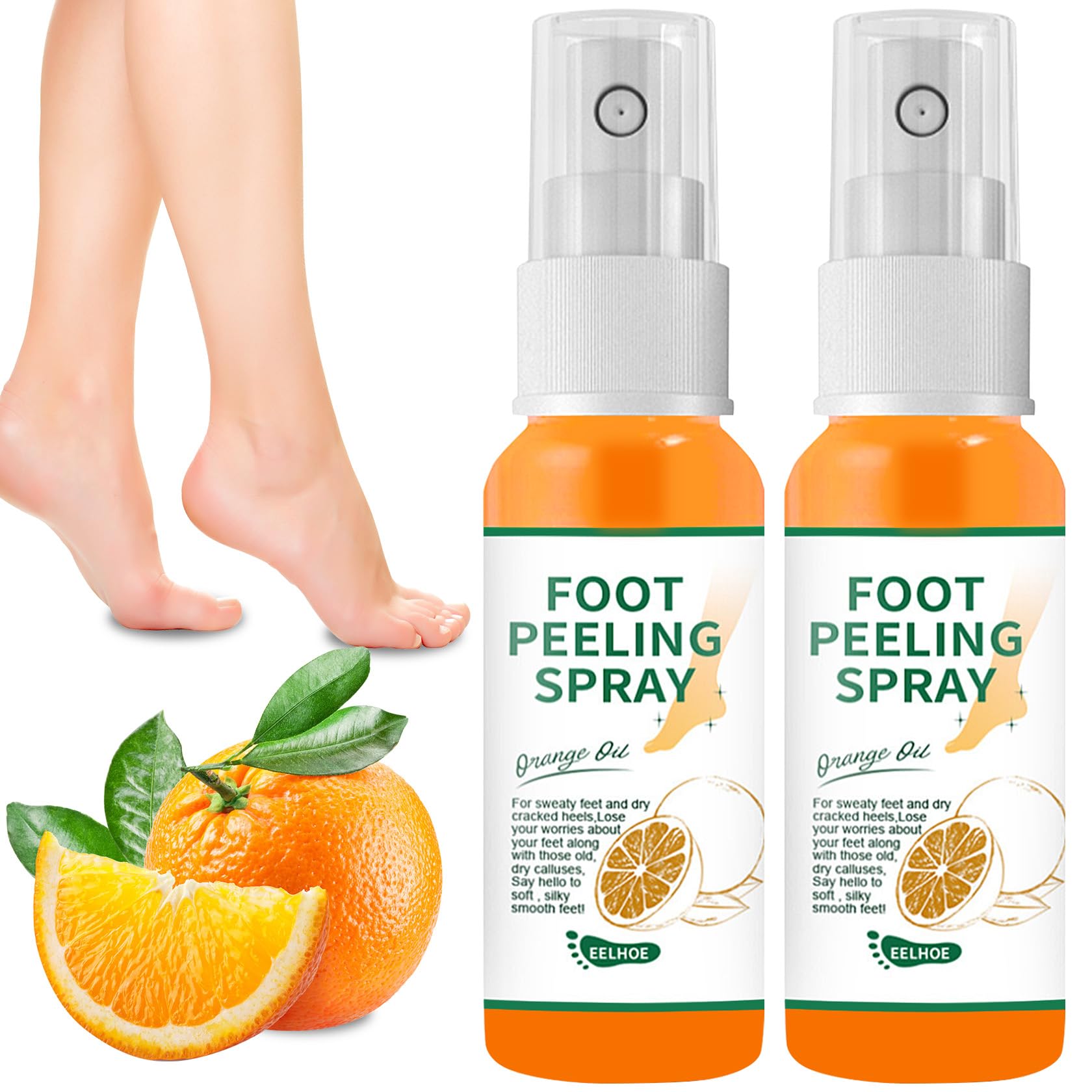 Amazon.com: 2PCS Foot Peeling Spray Orange Oil,Exfoliating Foot Spray ...