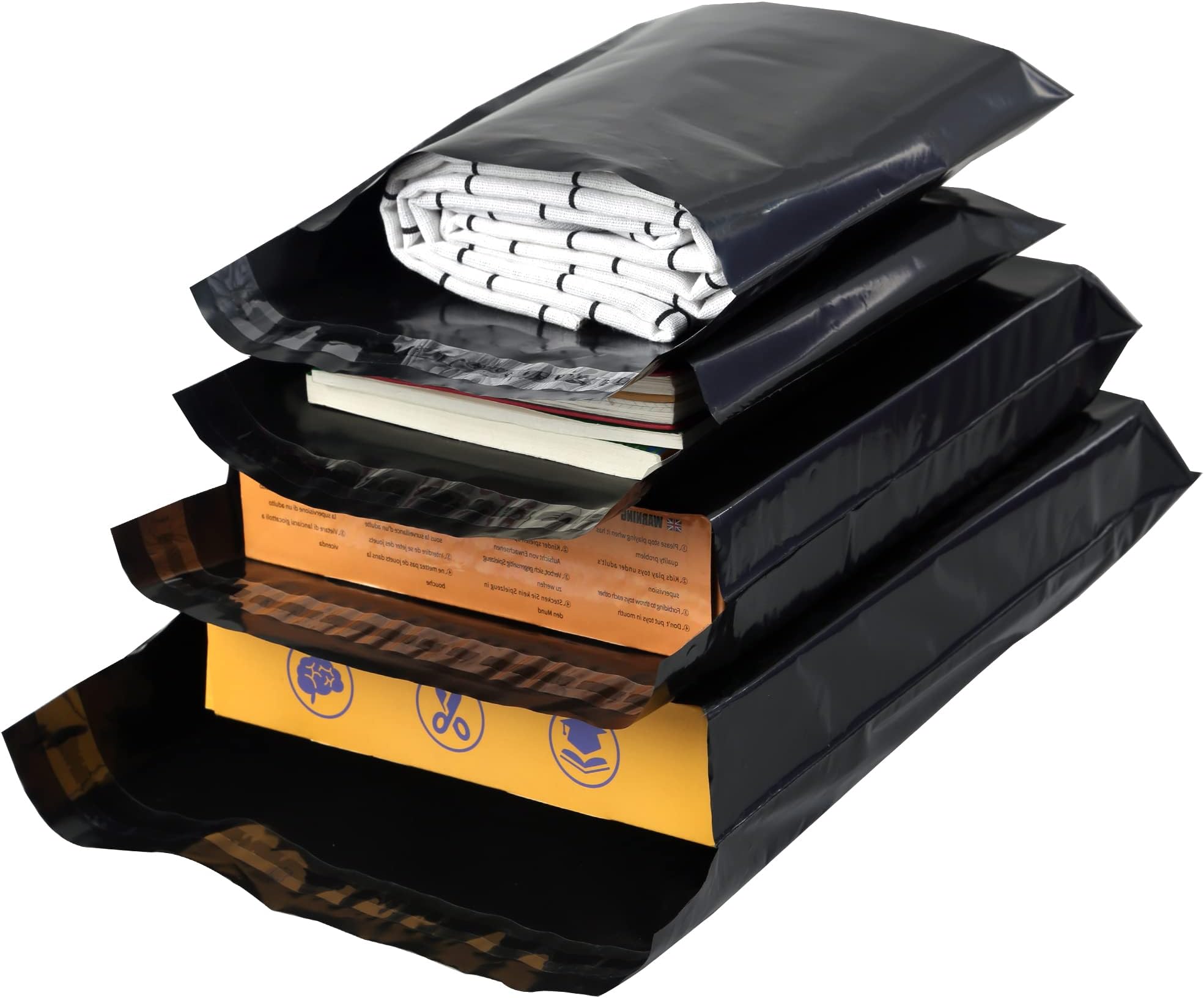 HVDHYY Postage Bags Black 100pcs Plastic Mailing Bags Self-Seal ...