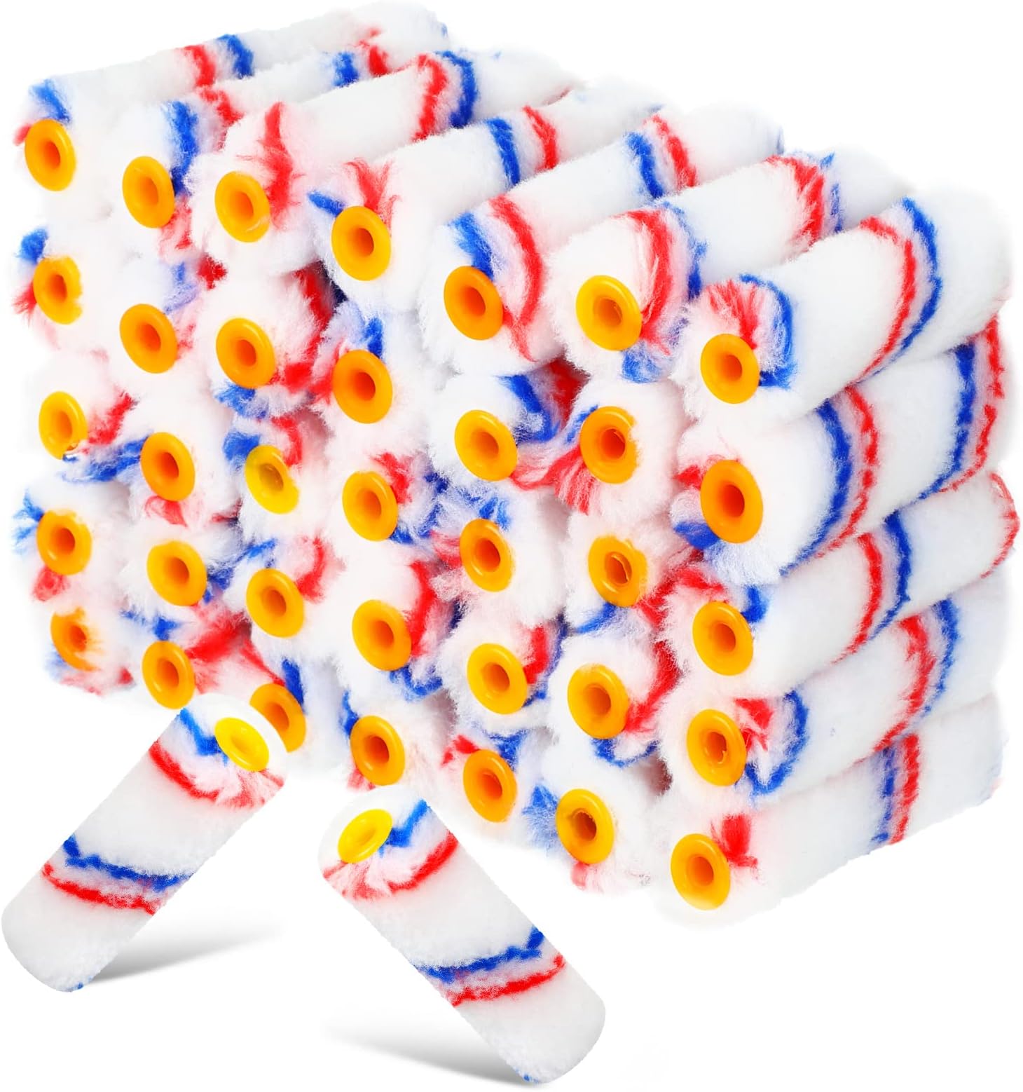 100 Pieces Small Paint Roller,4 inch Mini Paint Roller Covers ...