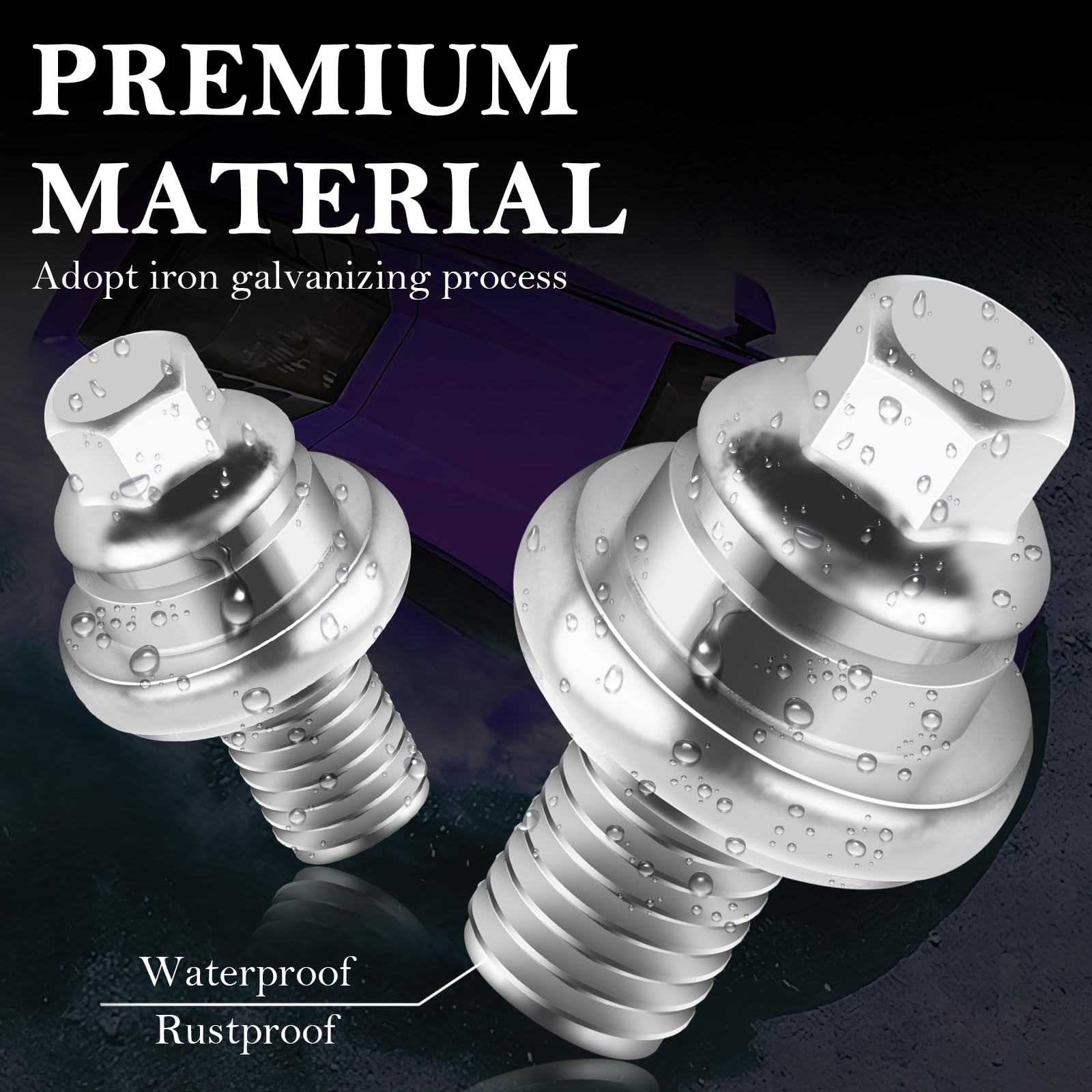 Snapklik.com : 2PCS 3/8-16 Battery Terminal Bolts,Q235 Steel Side Post ...