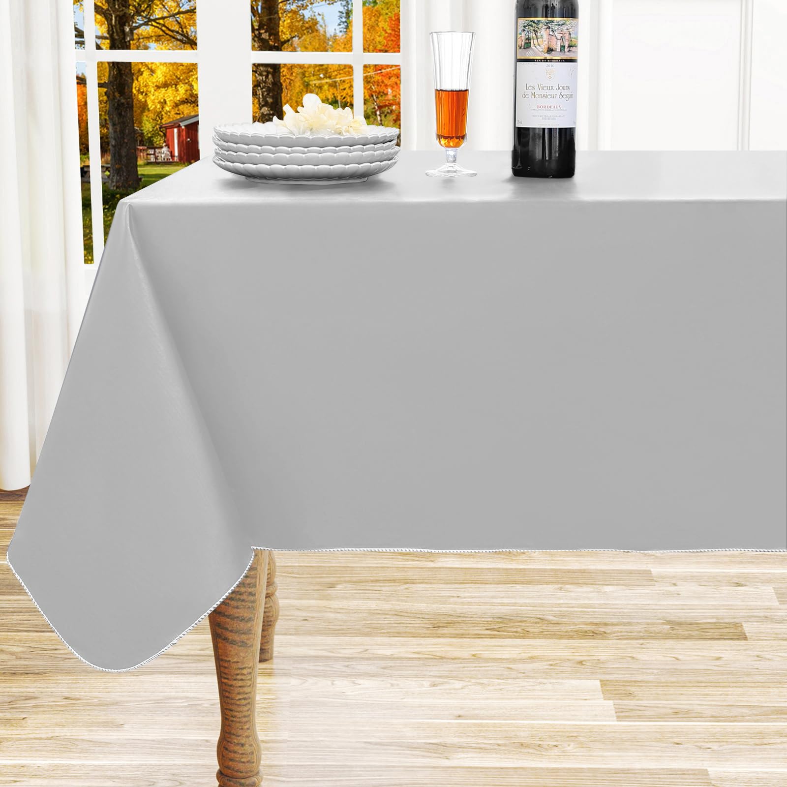 Amazon.com: homing Rectangle Vinyl Tablecloth, Waterproof Spillproof ...