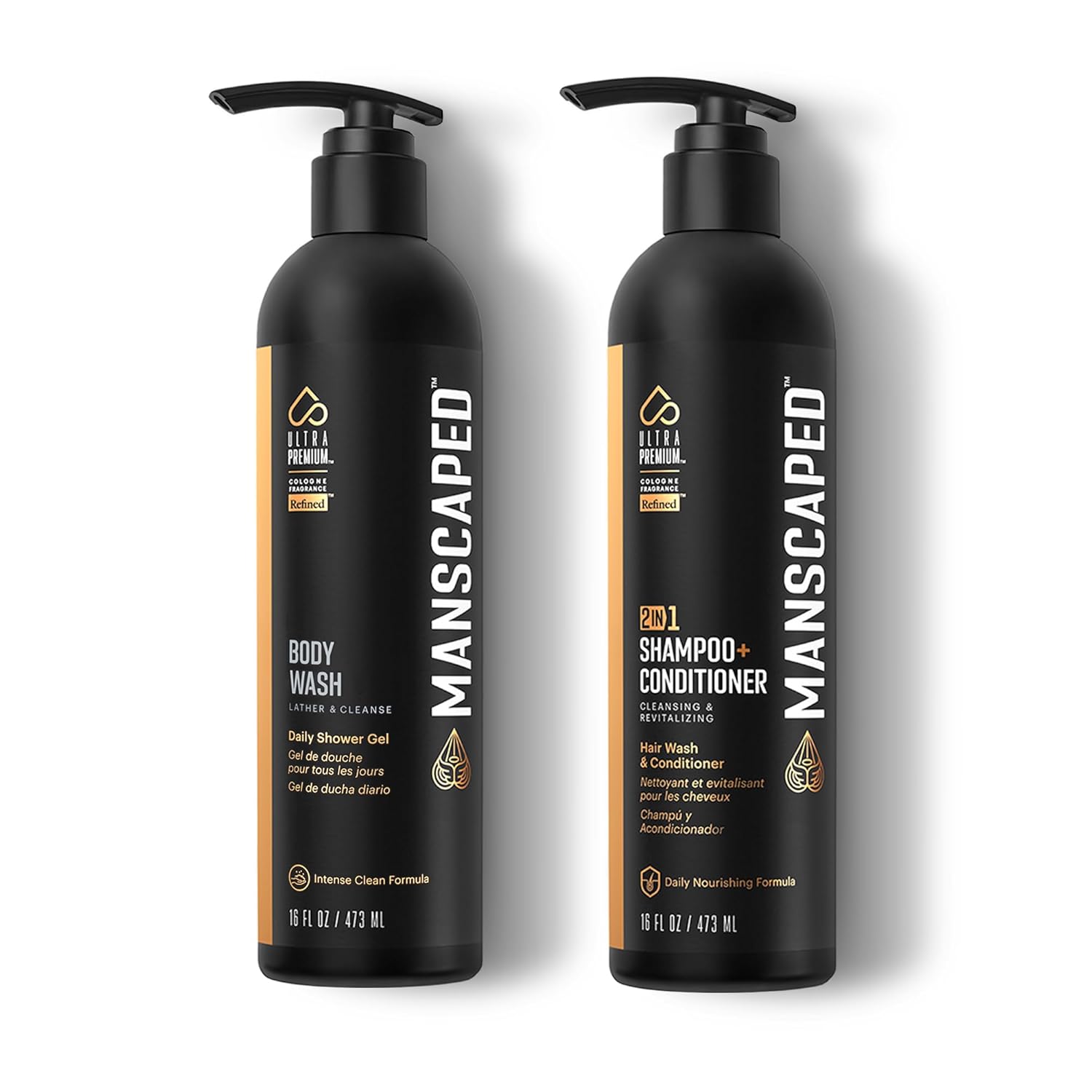 Amazon.com : MANSCAPED® Refined® Body Wash & 2 In 1 Shampoo ...