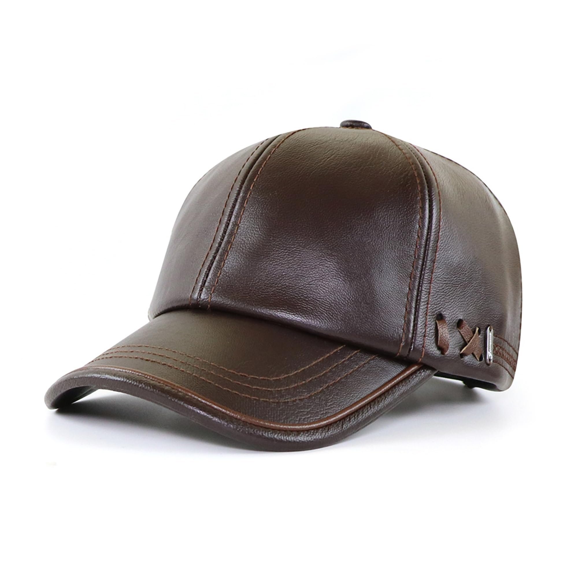 HECHABIEKI Unisex Baseball Cap Leather Hat Outdoor Sports Hat Dad Cap ...