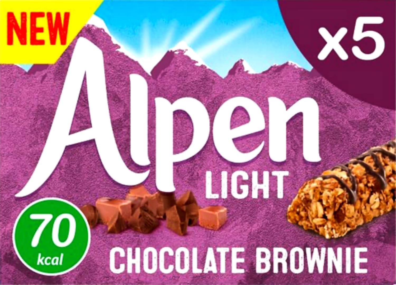 Alpen Light Bar Chocolate Brownie Flavour. 10 Boxes, 5 Bars per Box ...
