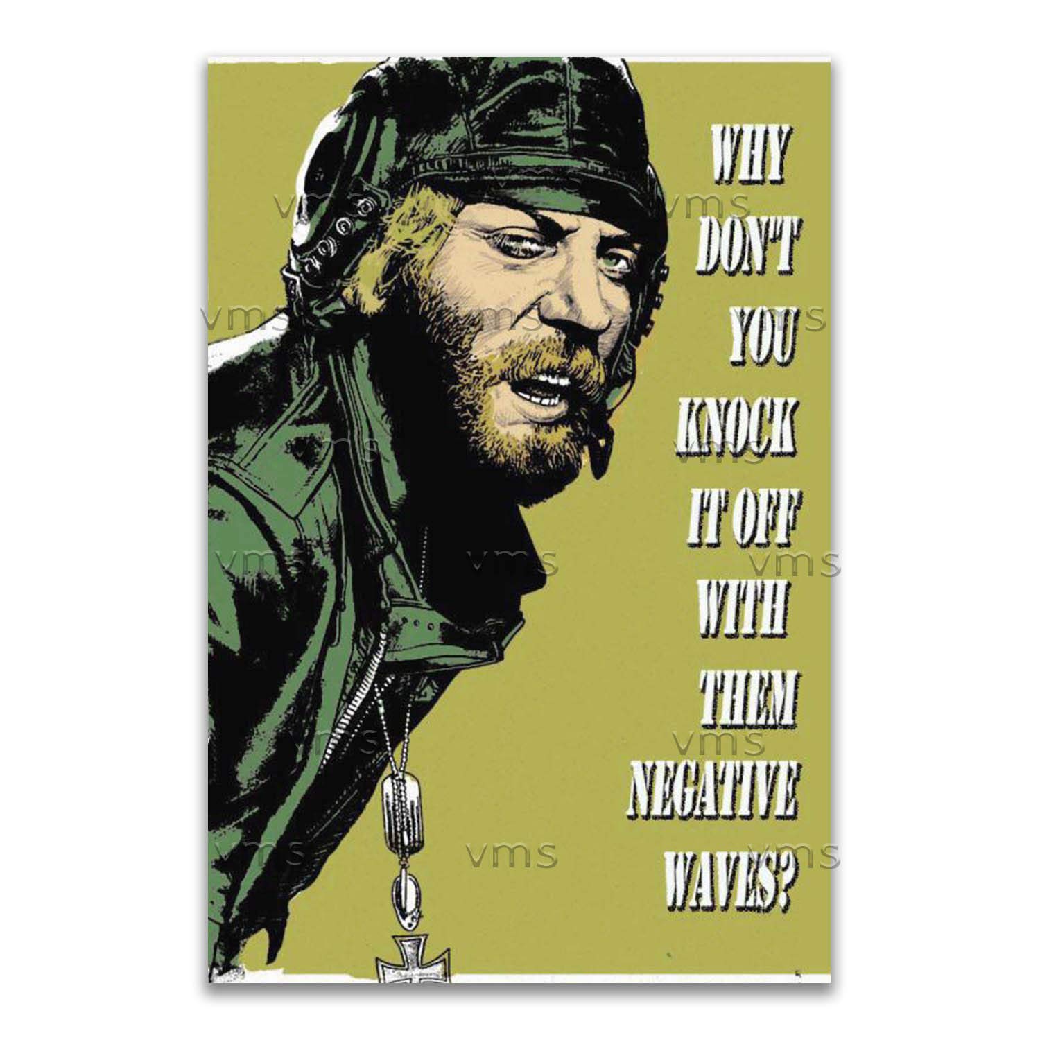 Vintage Metal Sign NEGATIVE WAVES 8X12 inch Home Decor Inside Outside ...