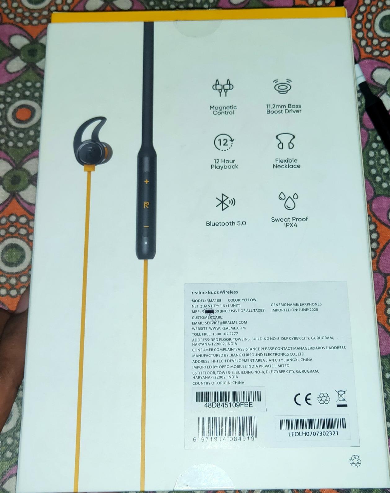 realme Buds Wireless in Ear Bluetooth Earphones with mic, 11.2mm Bass ...