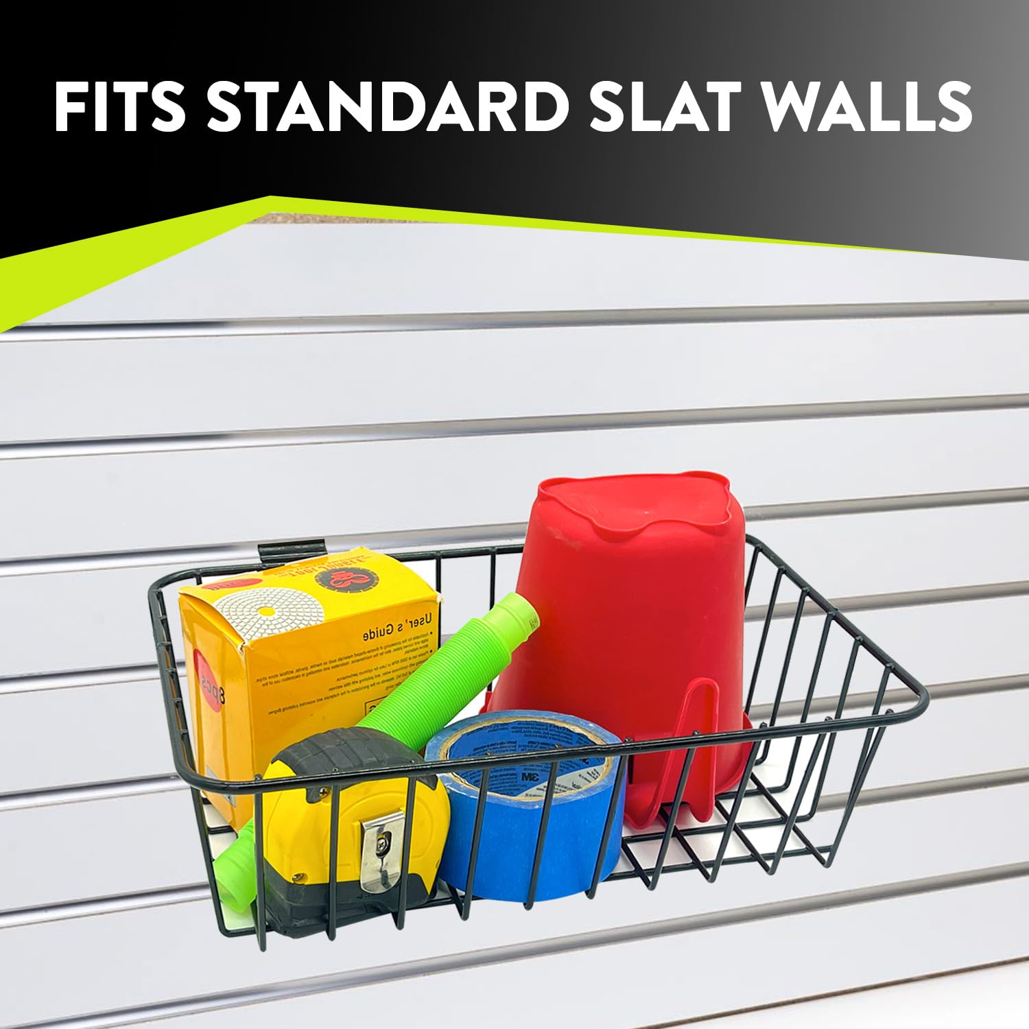 Snapklik.com : Rio Salto 4-Pack Slatwall Basket And Bins Metal Slatwall ...