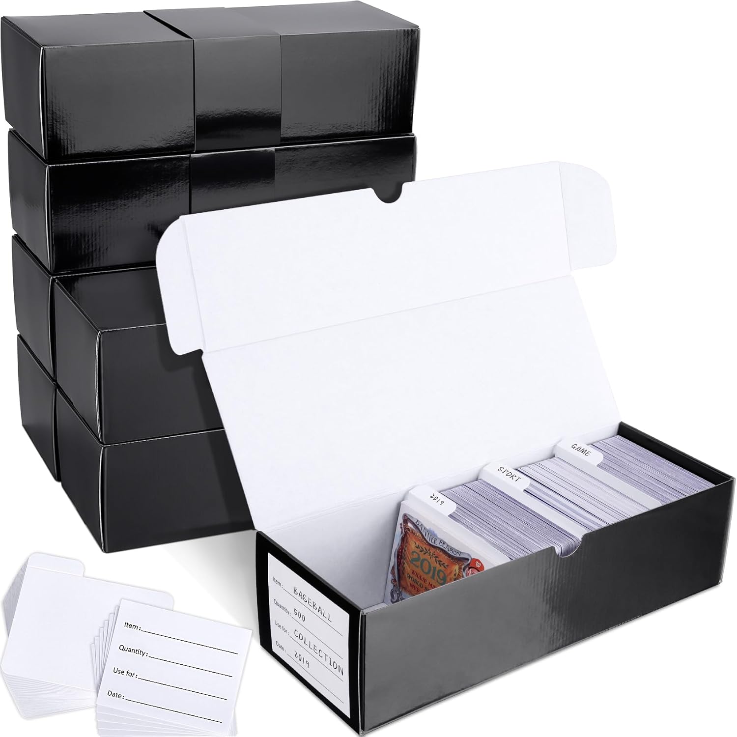 Leyzan Trading Card Storage Box, 7-Pack • 600 Count Corrugated ...