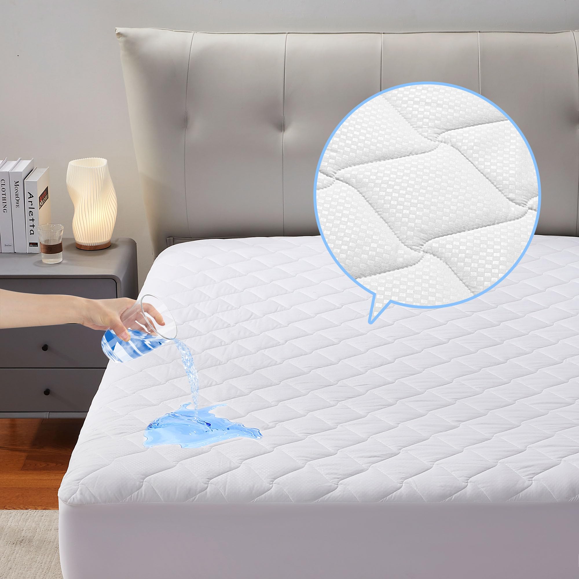 Amazon.com: SLEEP ZONE Waterproof Mattress Protector Pad Full Machine ...