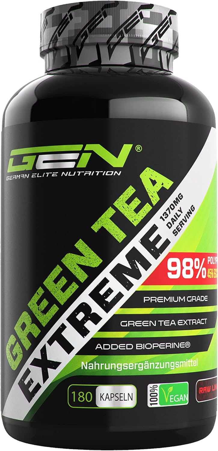 Green Tea Extreme - 180 cápsulas - 1370 mg de extracto de té verde por ...