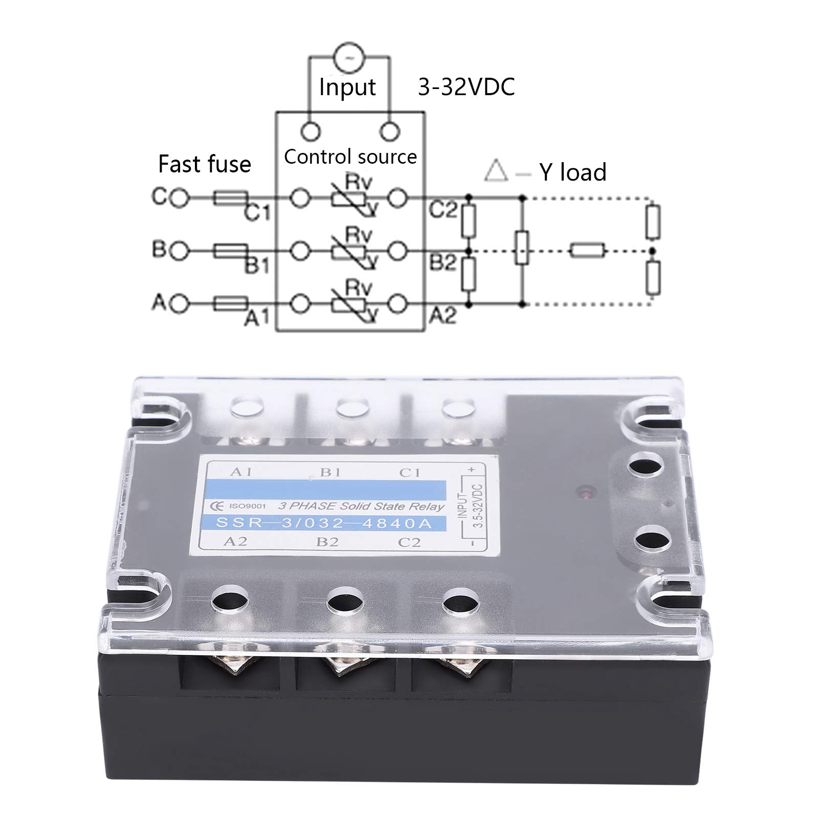 Buy Relay, 480V Solid State Relay 3 Phase Relay 3 Phase Solid State ...