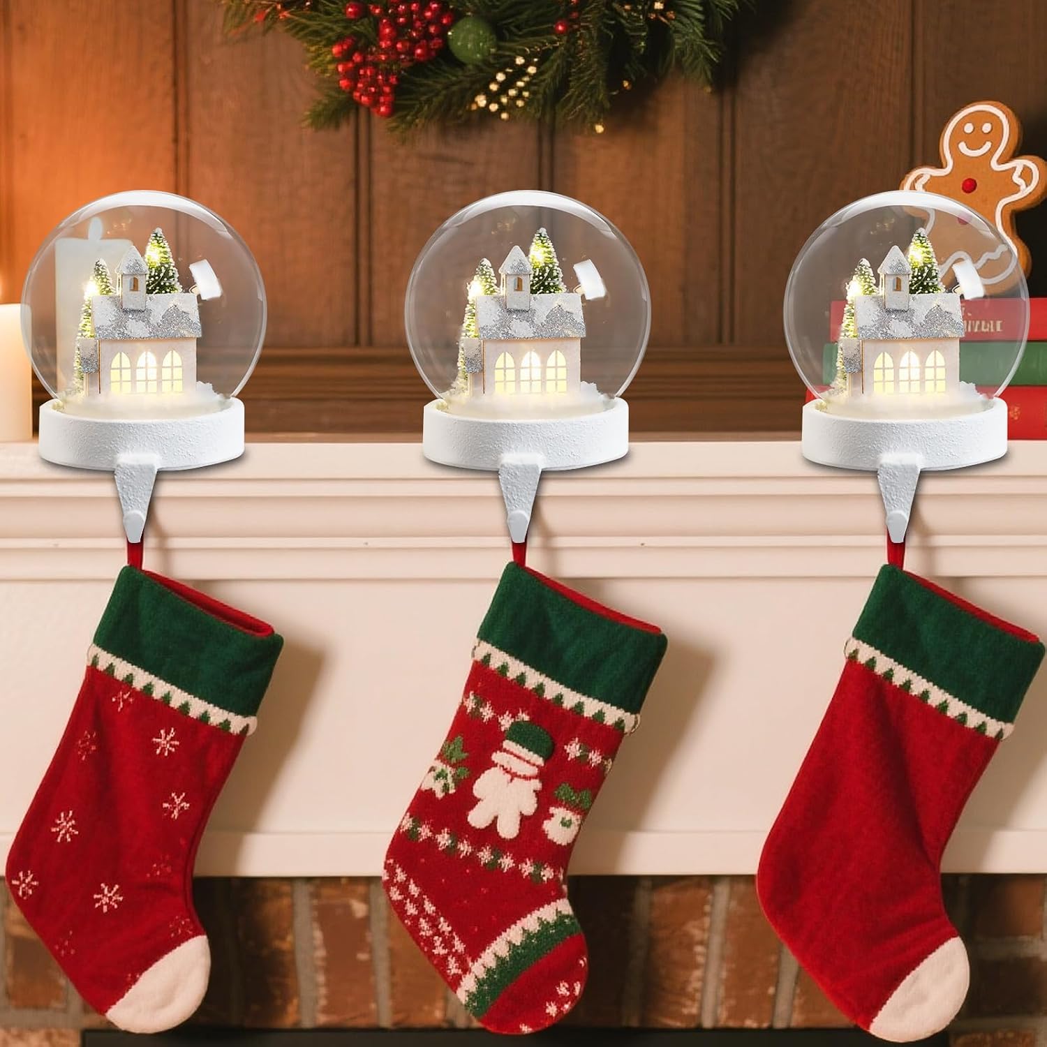 Amazon.com: VCUTEKA 1pcs Christmas Stocking Holder Stand, LED Light Up ...