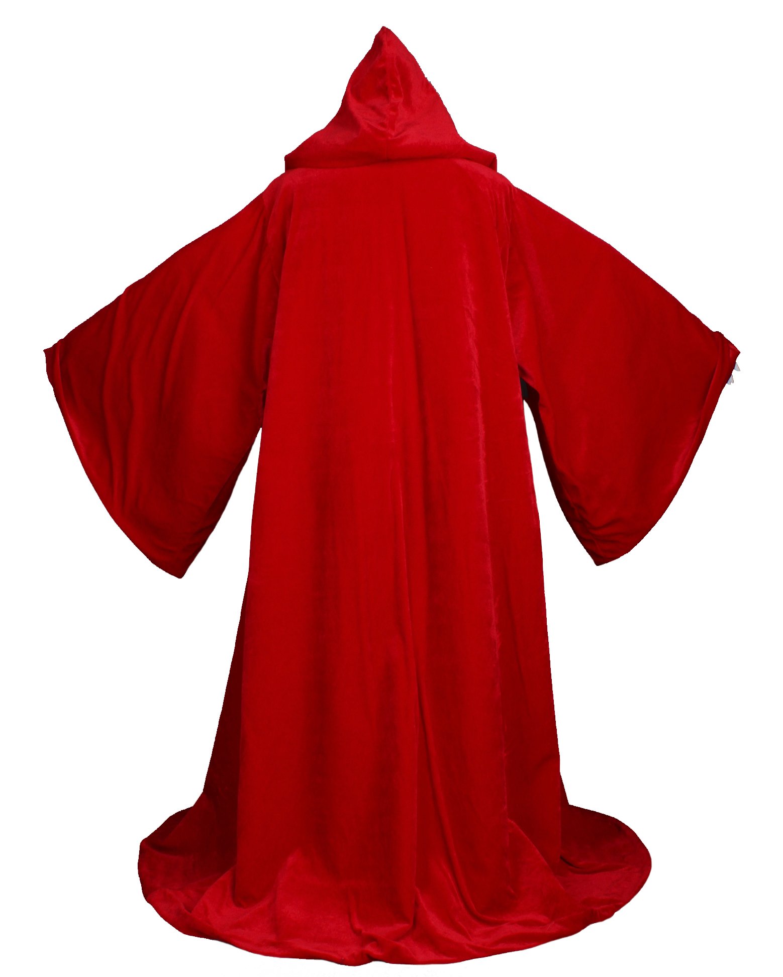 LuckyMjmy Velvet Wizard Robe with Satin Lined Hood and Sleeves