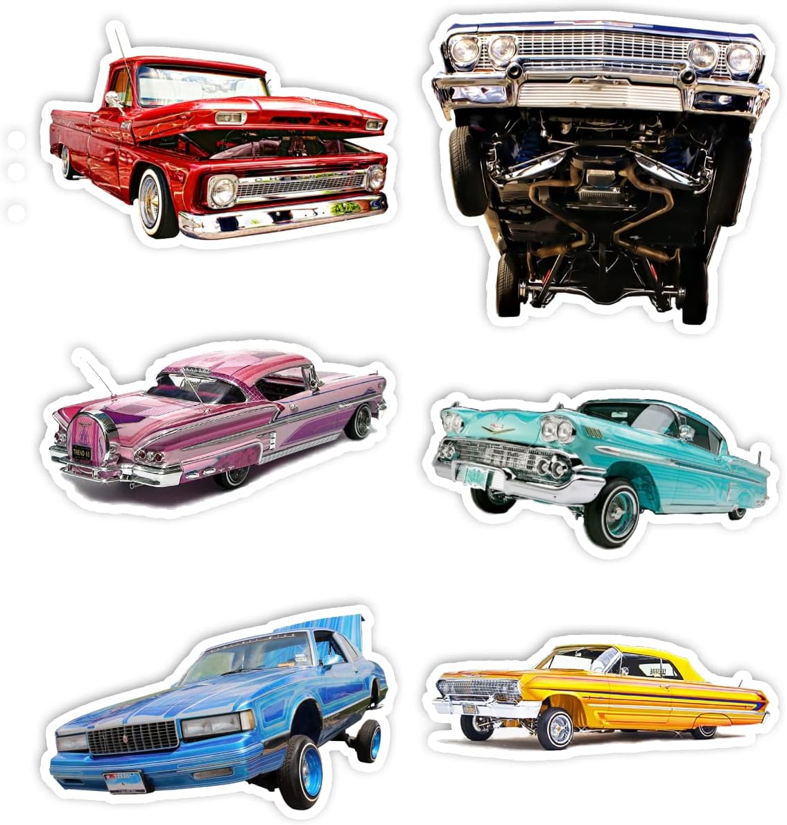 Amazon.com: Lowrider Sticker Pack Laminated Vinyl Waterproof Stickers 5 ...
