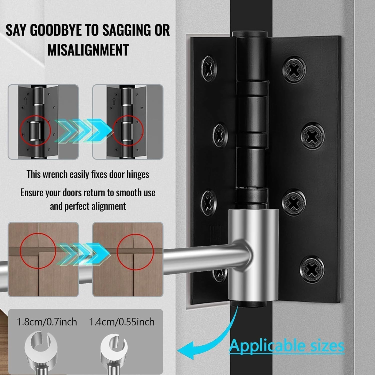 Snapklik.com : Hinges Gap Adjusting Wrench, 2025 New Door Hinge Repair ...