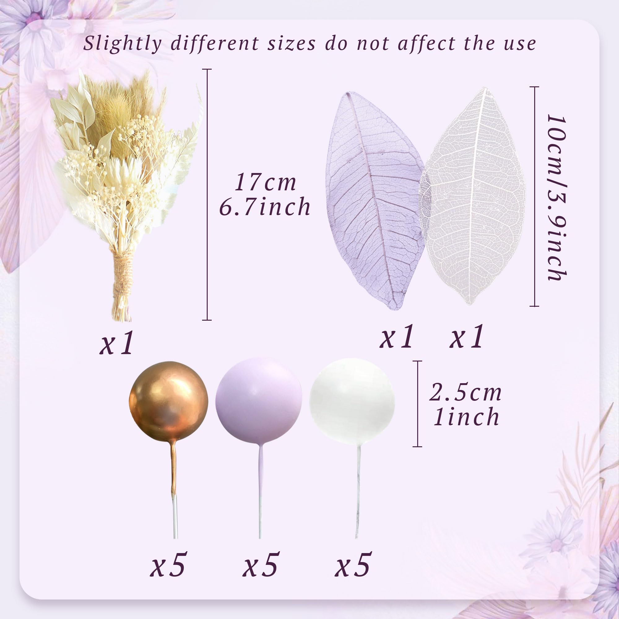 Snapklik.com : Purple Cake Topper Boho Cake Decorations Cake Flowers ...