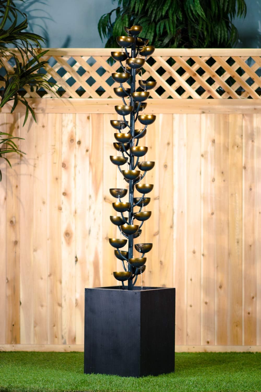 Amazon.com : Hi-Line Gift Ltd 79530-B, Fountain-Zinc Metal Multi Level ...