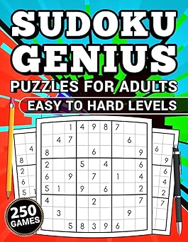 Amazon | “Sudoku Genius: Ultimate Sudoku Puzzle Book for Adults - Easy ...