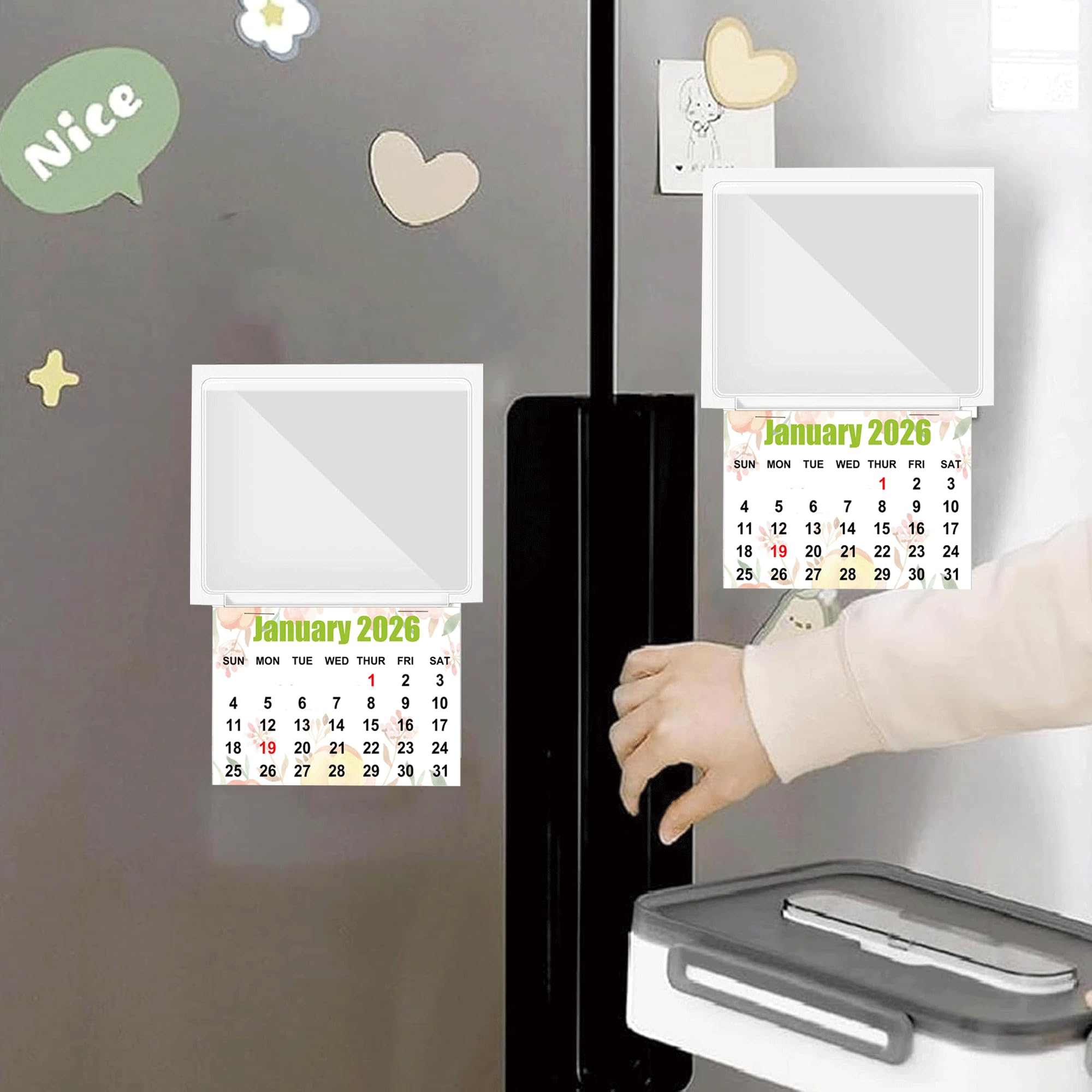 Snapklik.com : 2026 Peel And Stick Calendar 2-in-1 Car Calendar Wall ...